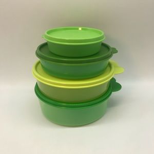 Tupperware | Kitchen | Tupperware Set Refriredondos 4 Containers | Poshmark